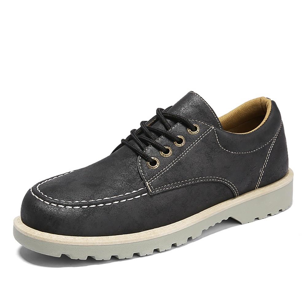 K07 Men's Leather Tooling Shoes EU39 Black