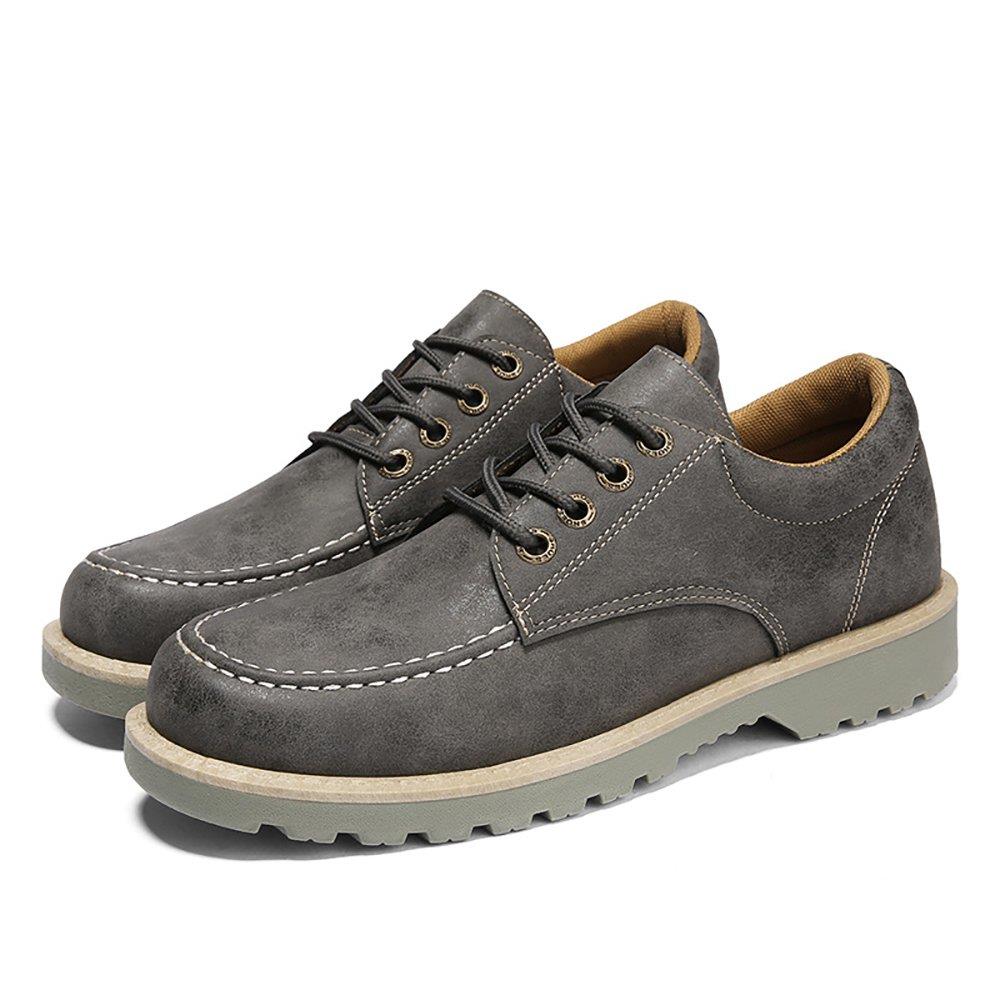 K07 Men's Leather Tooling Shoes EU39 Gray
