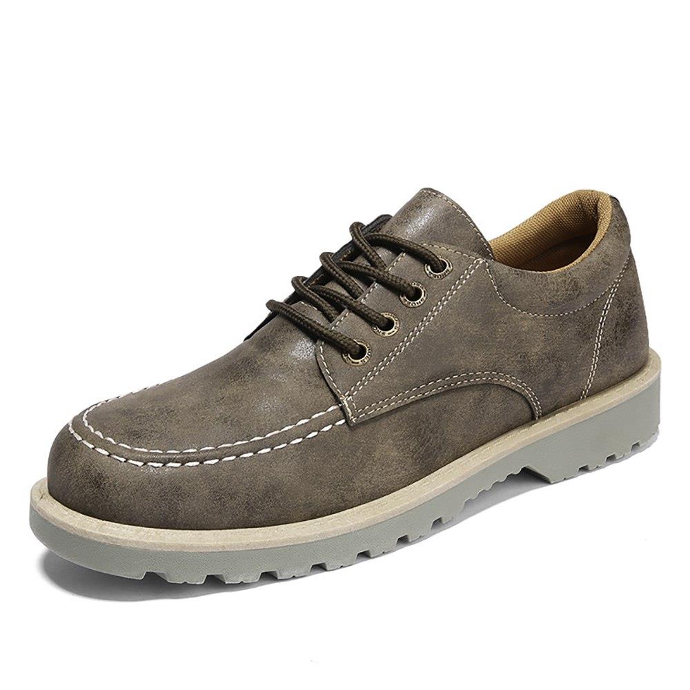 K07 Men's Leather Tooling Shoes EU39 Brown