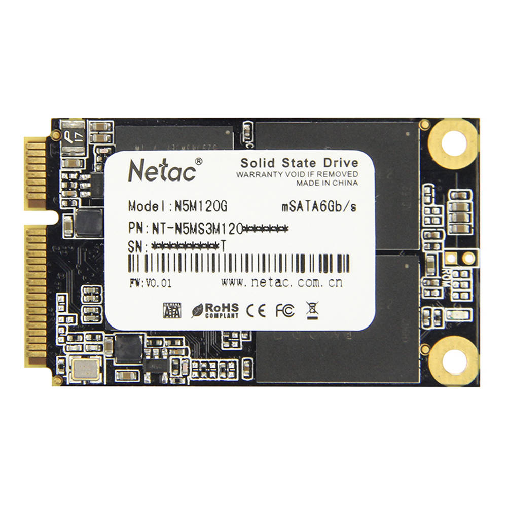 Netac N5M 120GB mSATA 6Gb/s Internal SSD Black