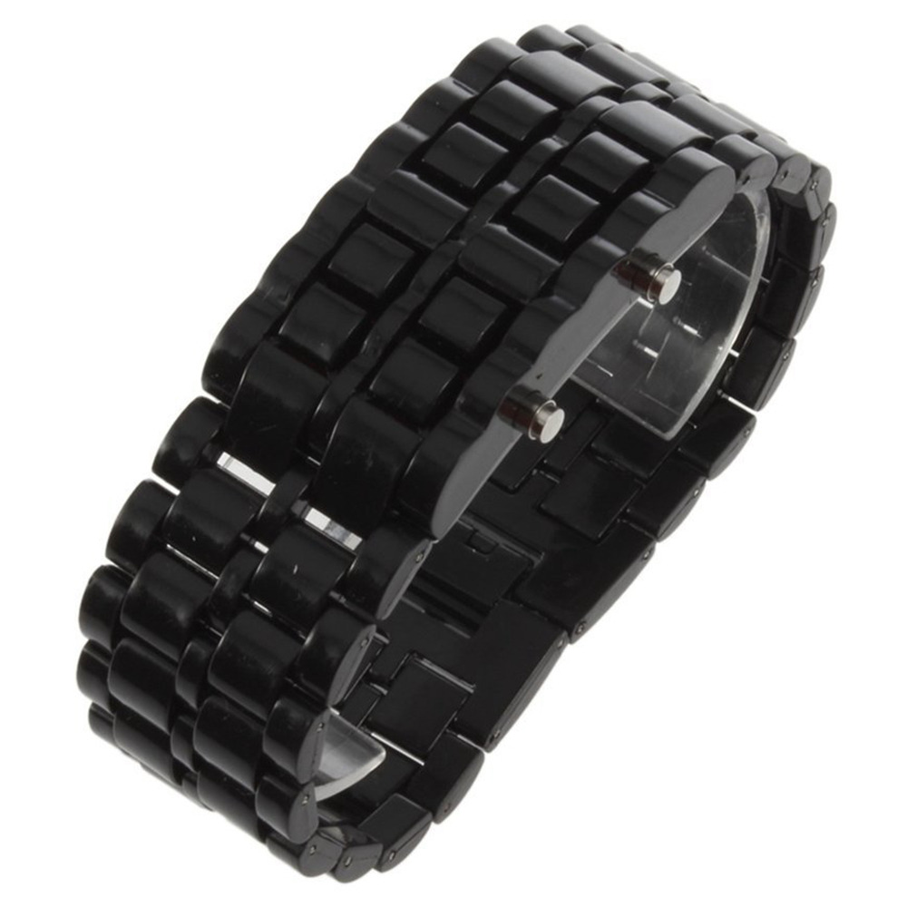 LED Digital Lava Wrist Watch Black