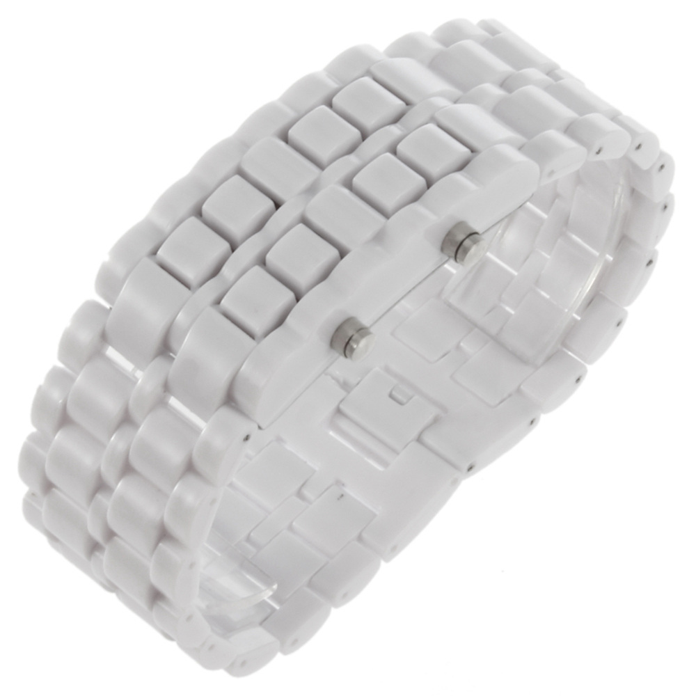 LED Digital Lava Wrist Watch White