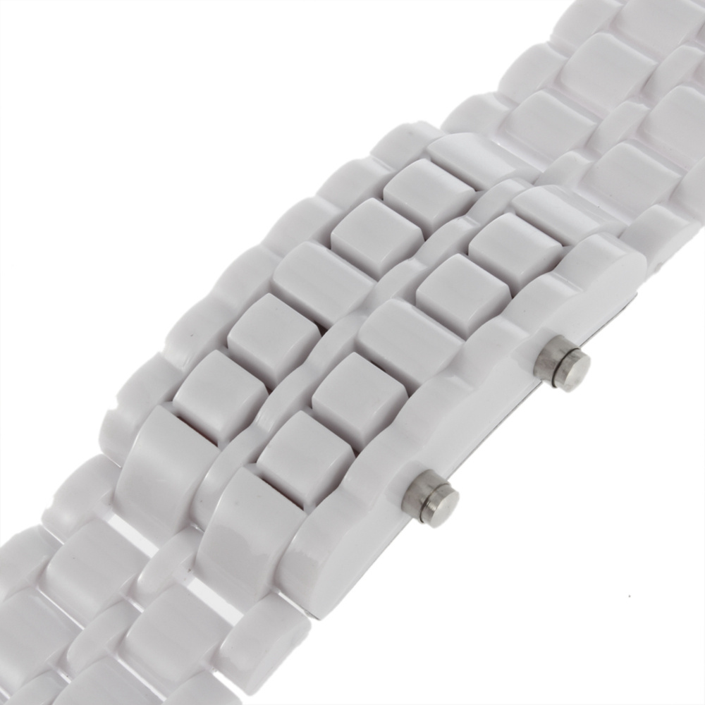 LED Digital Lava Wrist Watch White