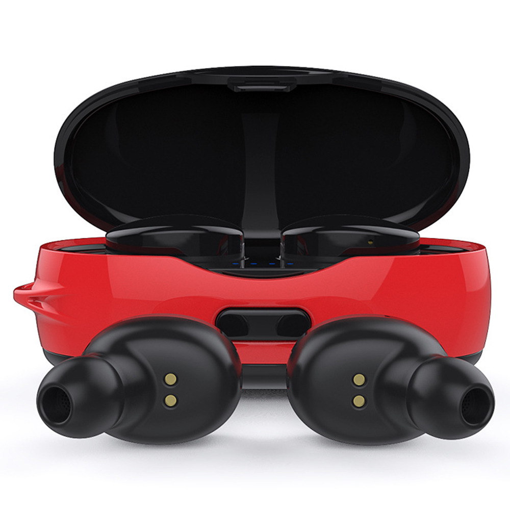 VR SHINECON Bluetooth Portable Earbuds Red
