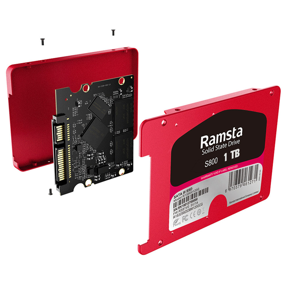 Ramsta S800 1TB SATA3 2.5 Inch High Speed SSD Red