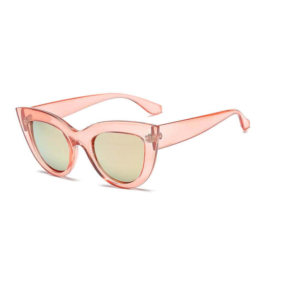 S17066 Unisex Tinted Color Sunglasses HD Lens Pink