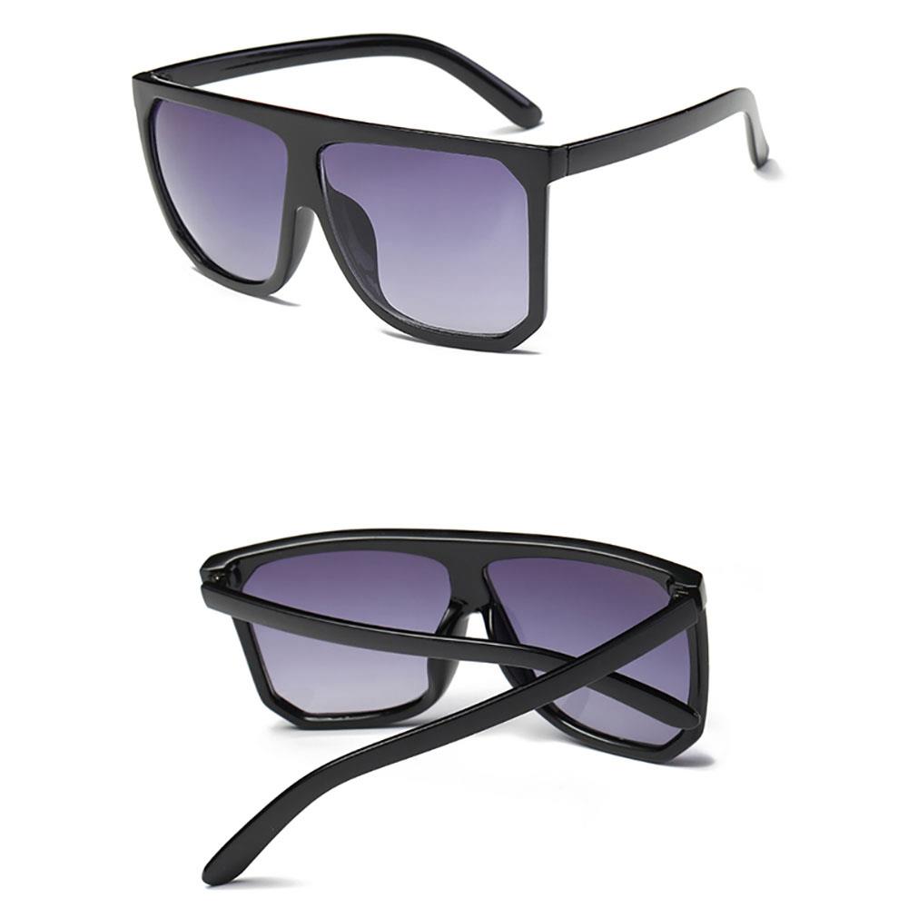 S17027 Unisex Retro Gradient Color Sunglasses Black Gray