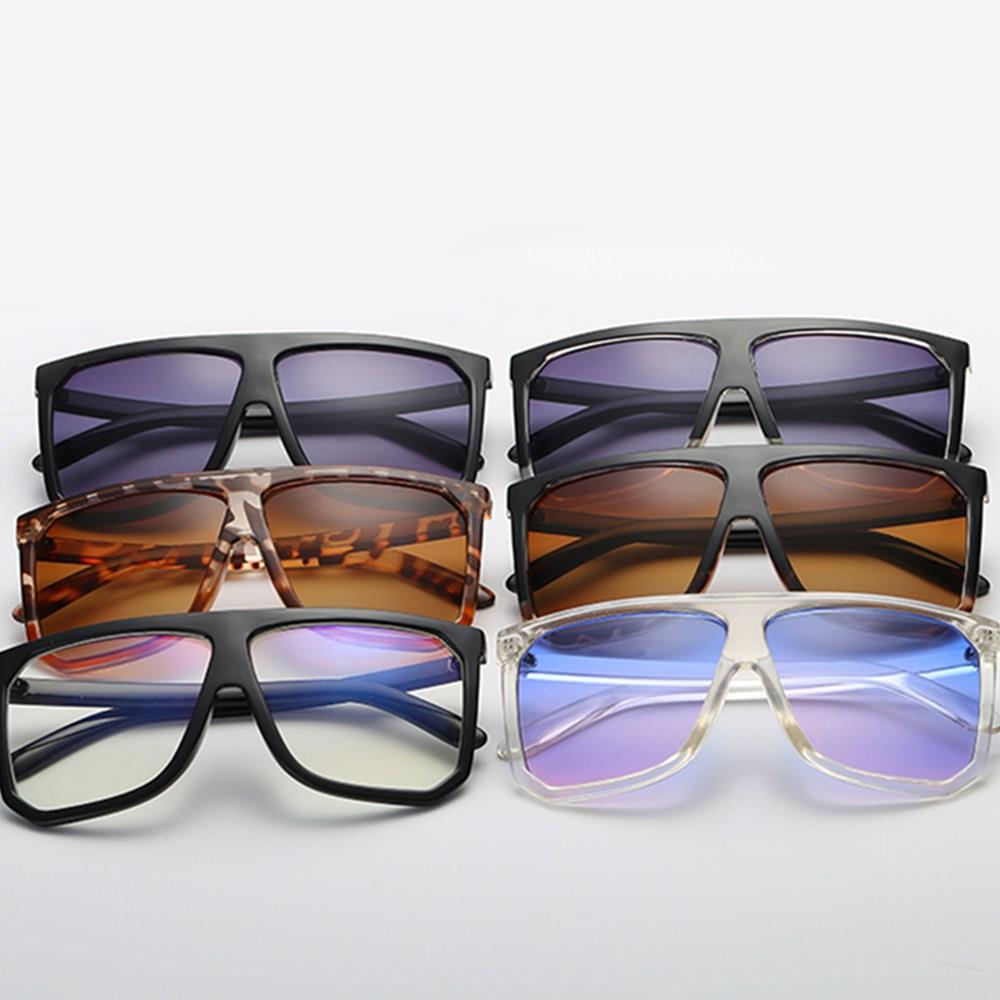 S17027 Unisex Retro Gradient Color Sunglasses Black Transparent