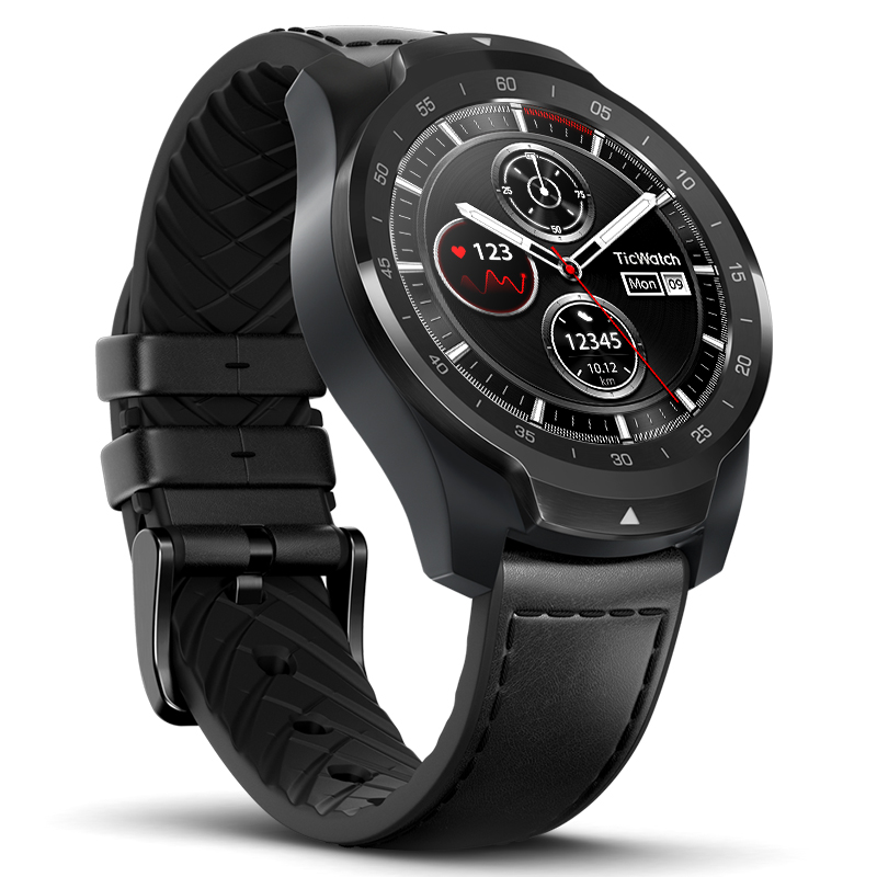 Ticwatch PRO Smart Watch 1.4 Inch OLED/LED Double Screens Black
