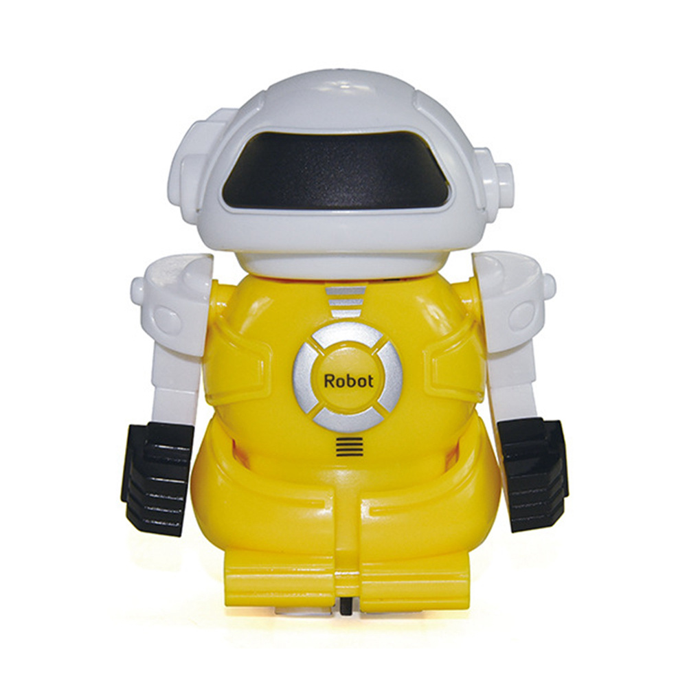 Coke Can Mini 2CH Infrared Remote Control RC Robot Yellow