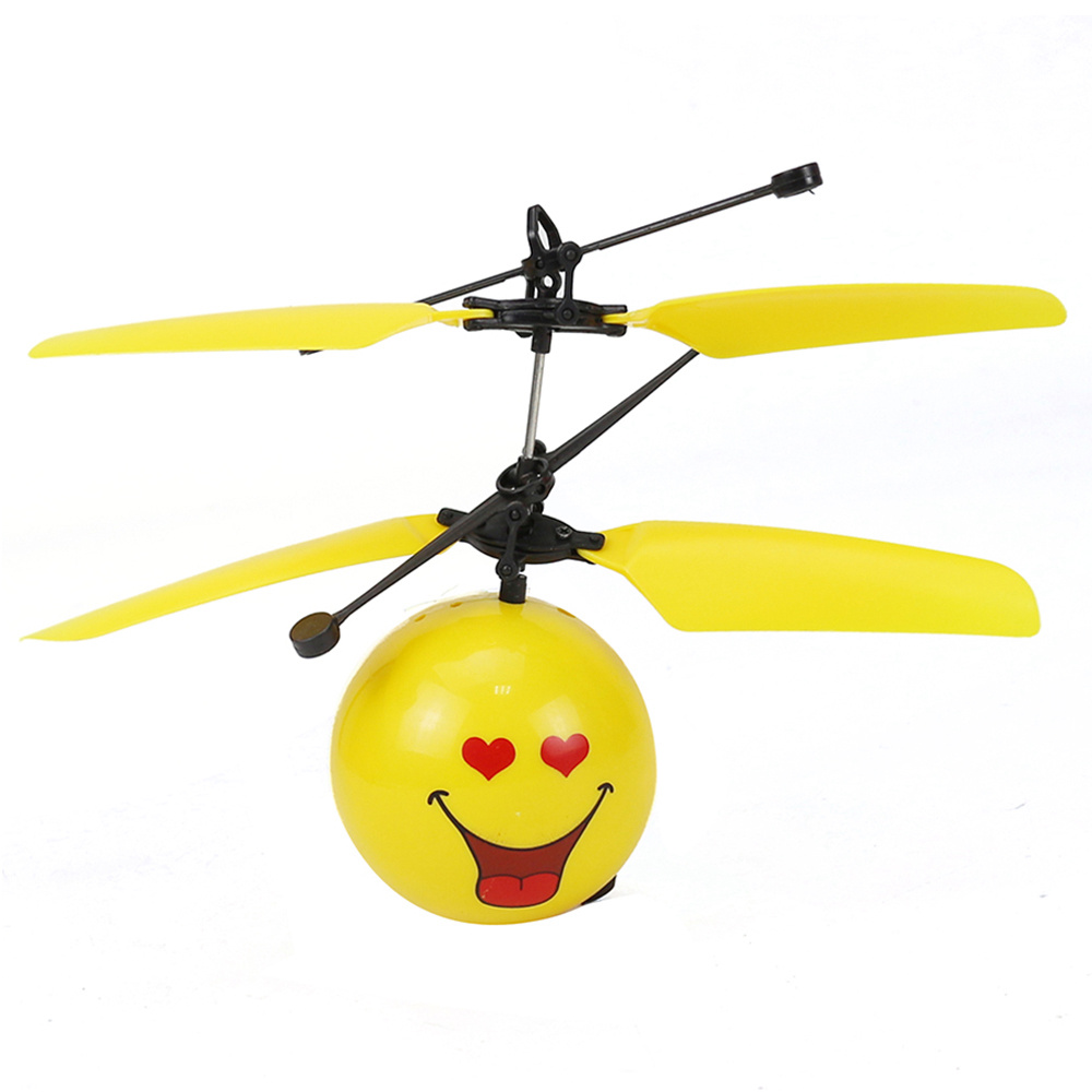 Smiley Face Flying Ball Infrared Induction Mini Aircraft Helicopter