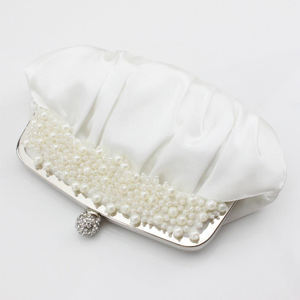 I13 Women's Wedding Evening Party Formal All Seasons Bags Tote White