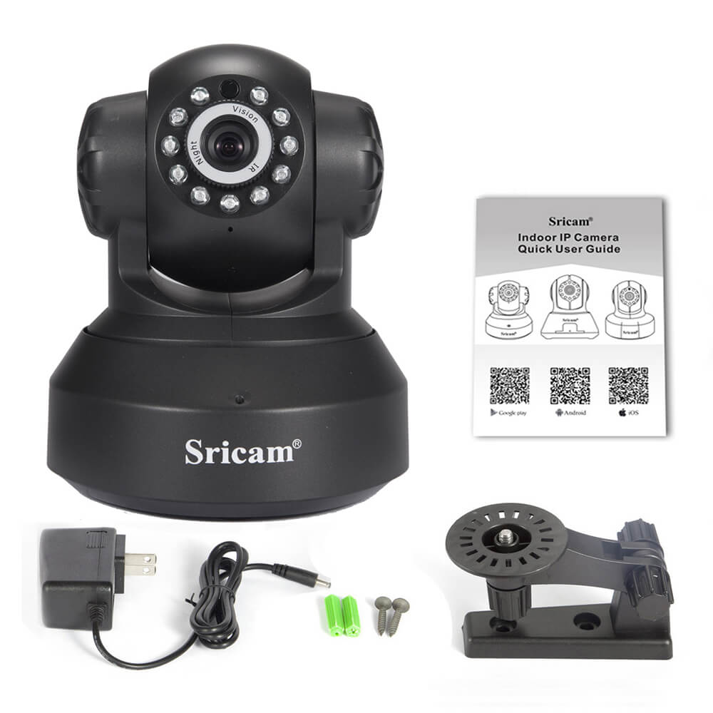 Sricam SP005 WiFi ONVIF 720P IP Camera Black