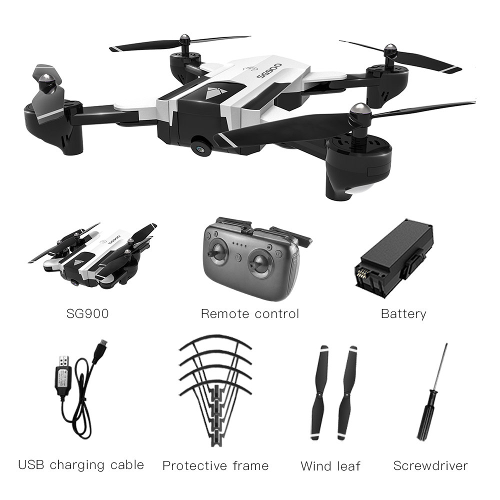 SG900 720P WiFi FPV Foldable RC Drone RTF White