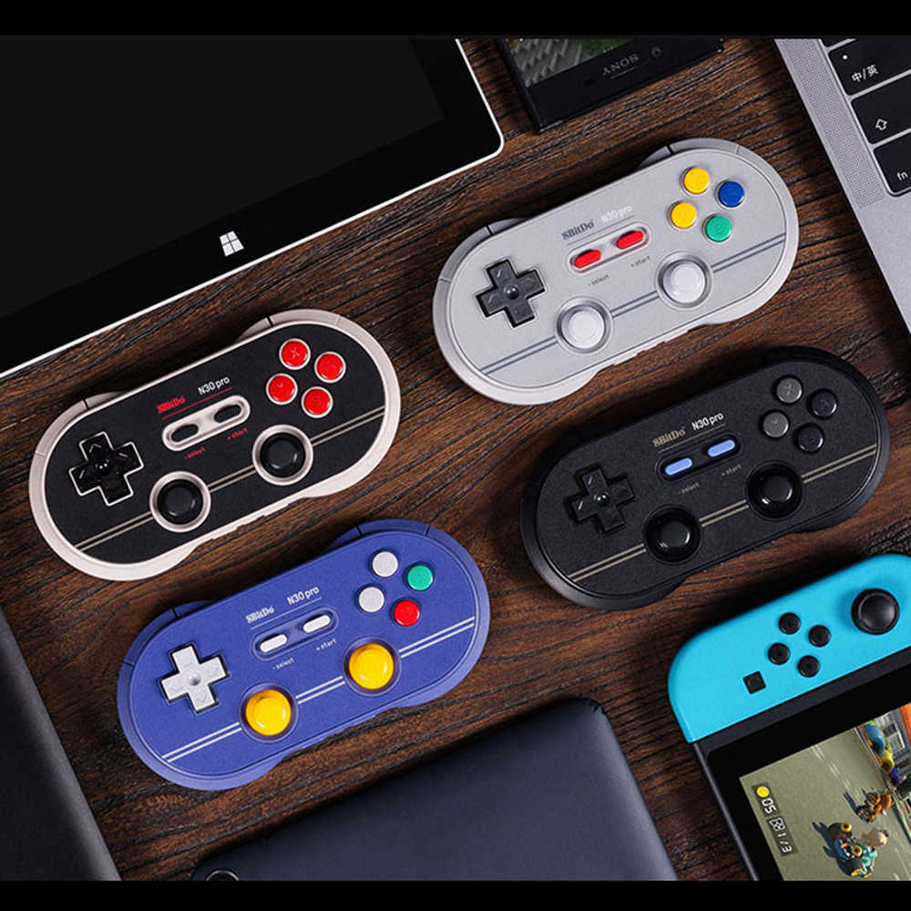 8Bitdo N30 Pro 2 Wireless Bluetooth Gamepad Black Grey