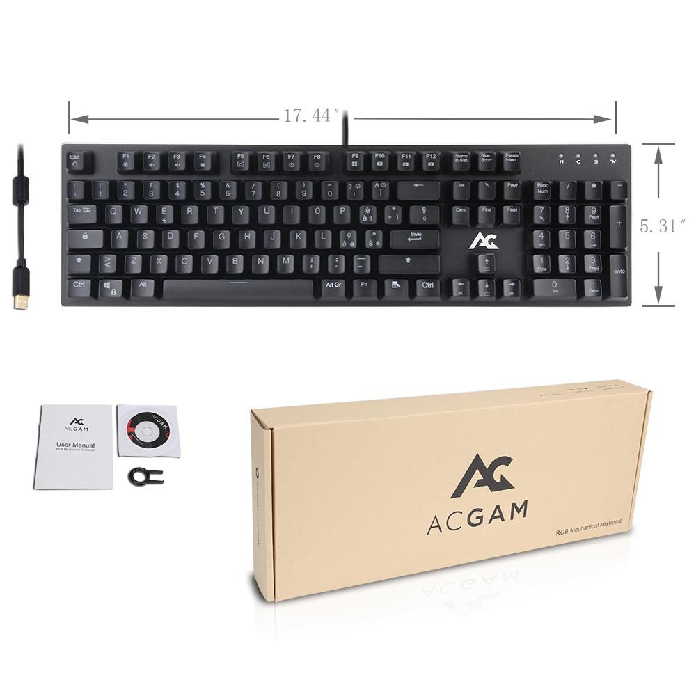 ACGAM AG-109R RGB Mechanical Wired Keyboard
