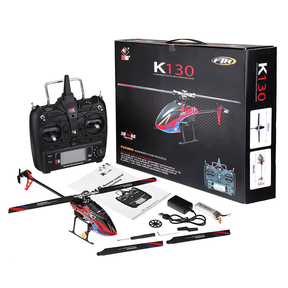 XK K130 2.4G 6CH Brushless RC Helicopter RTF