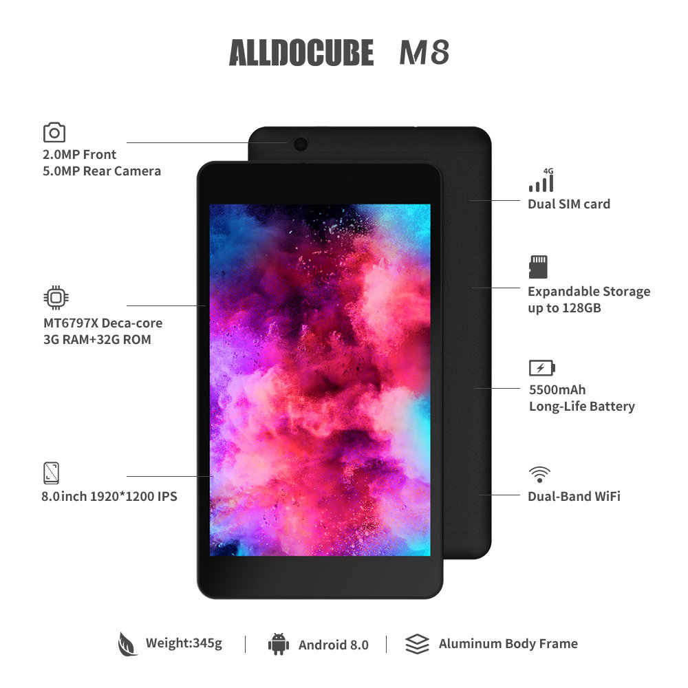 ALLDOCUBE Cube M8 4G LTE Phablet 3GB 32GB Gray