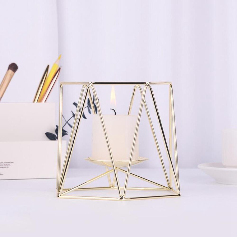 Geometric Candlestick Candle Cup S Gold