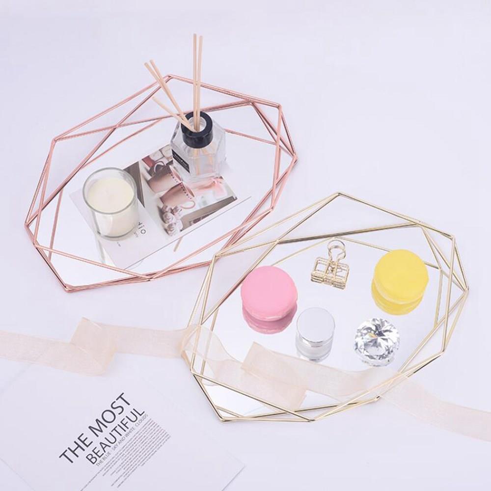 Nordic Style Glass Storage Tray Pink