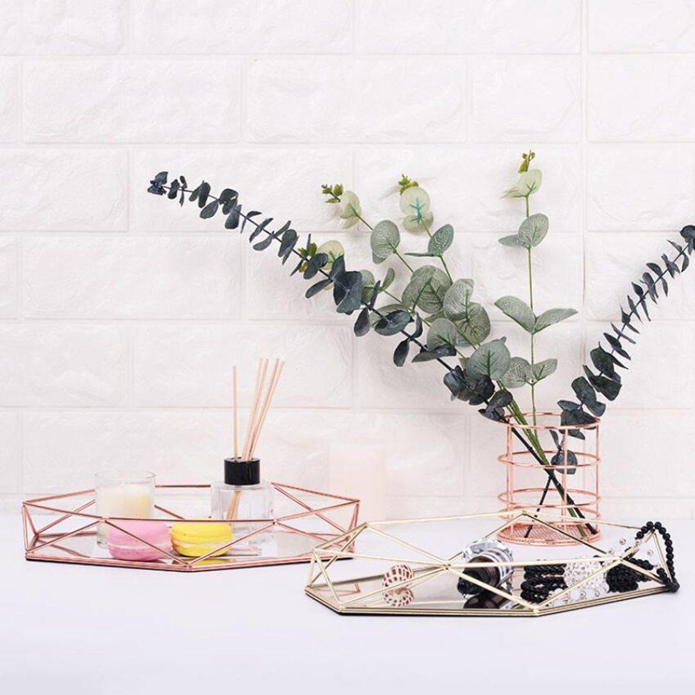 Nordic Style Glass Storage Tray Pink