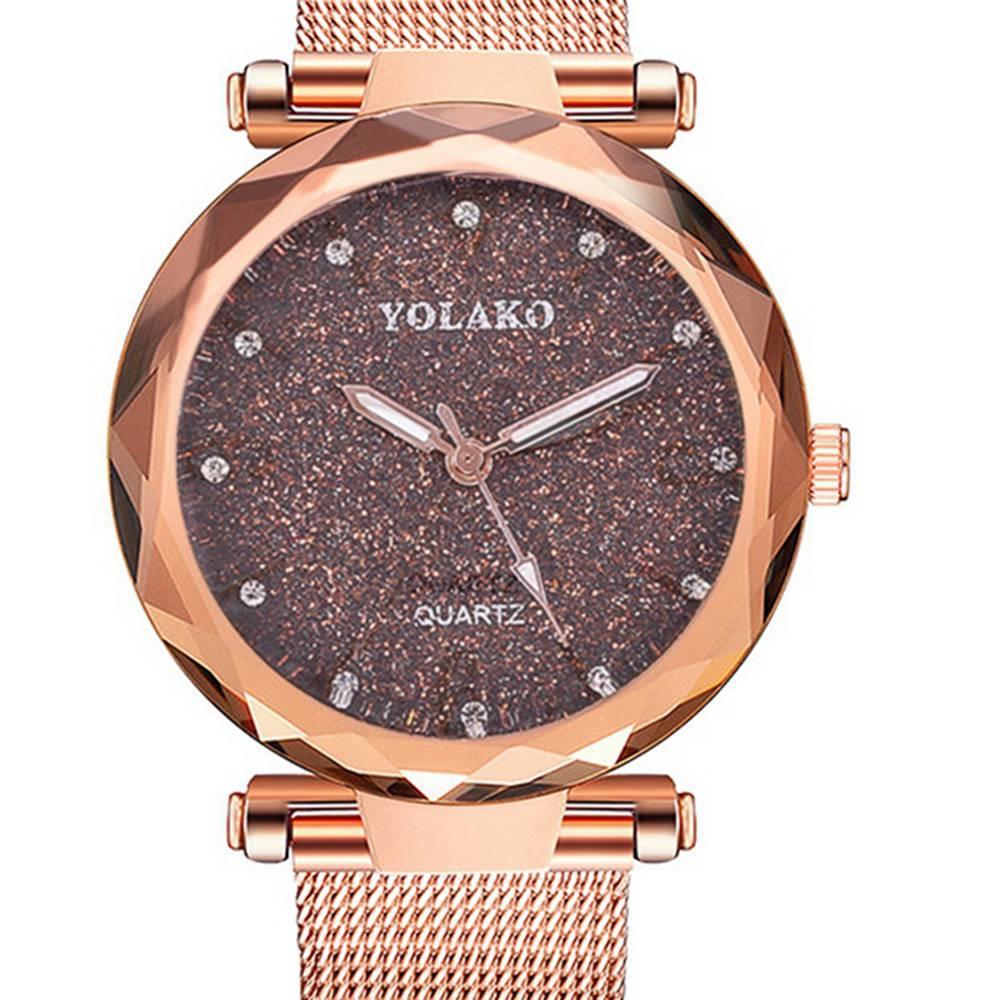 YOLAKO YK113 Women Quartz Watch Coffee