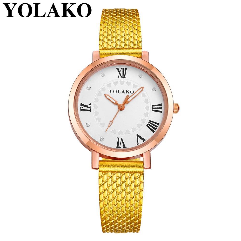YOLAKO YK10 Women Casual Quartz Watch Gold