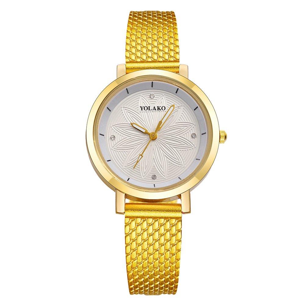 YOLAKO YK18 Women Casual Quartz Watch Gold