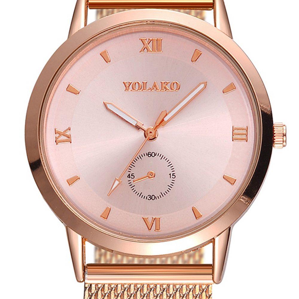 YOLAKO YK26 Women Casual Quartz Watch Rose Gold