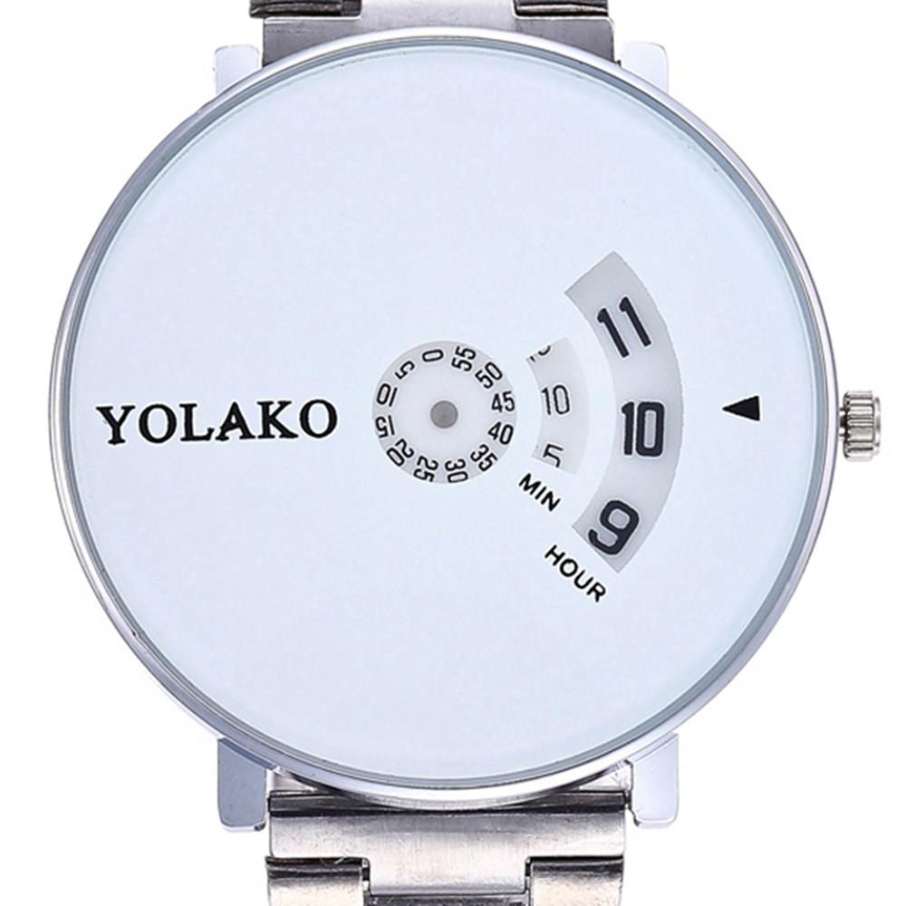YOLAKO YK29 Men Casual Quartz Watch Silver White