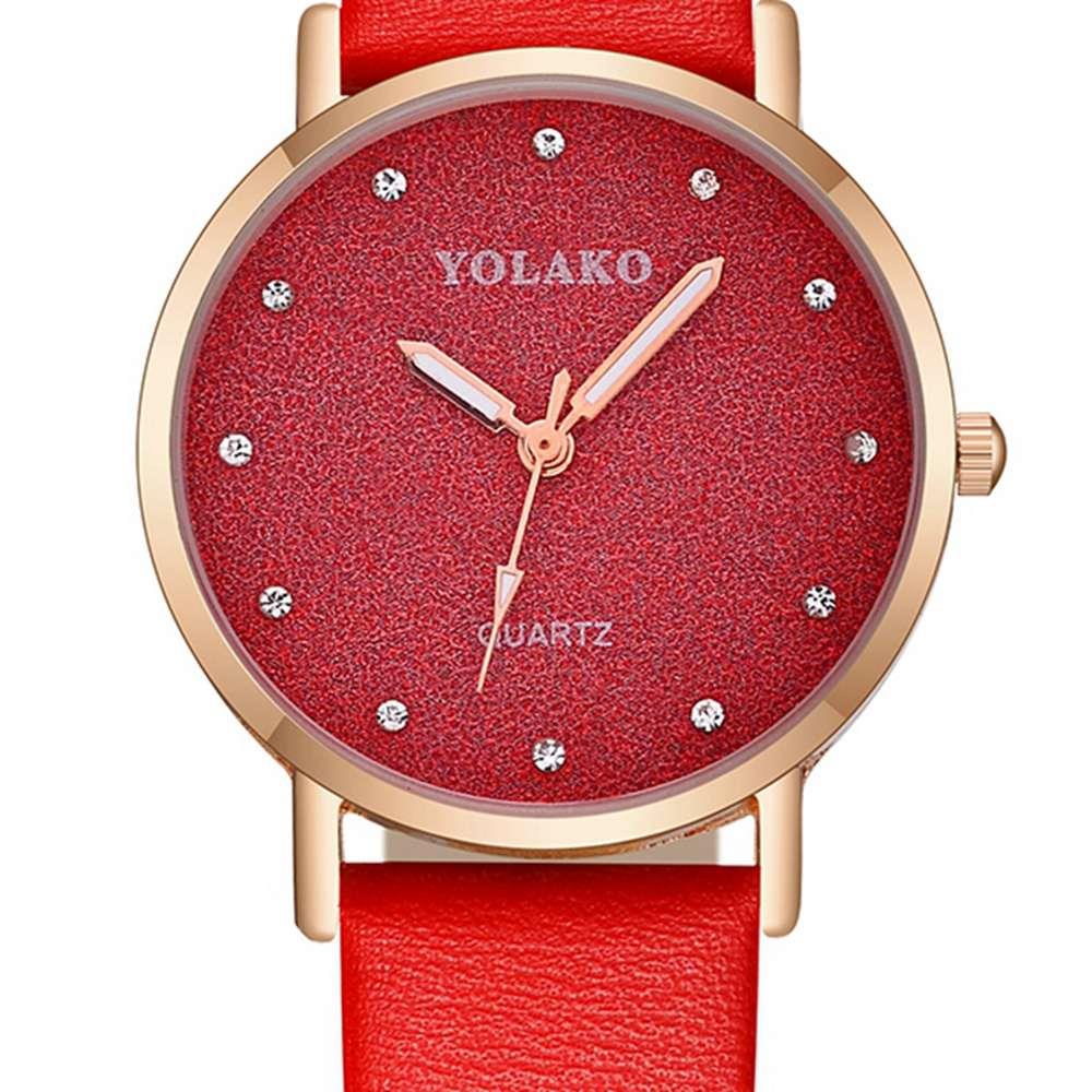 YOLAKO YK32 Women Casual Quartz Watch Red