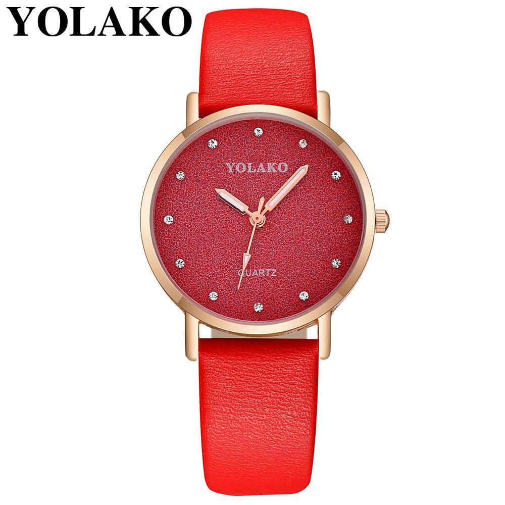 YOLAKO YK32 Women Casual Quartz Watch Red