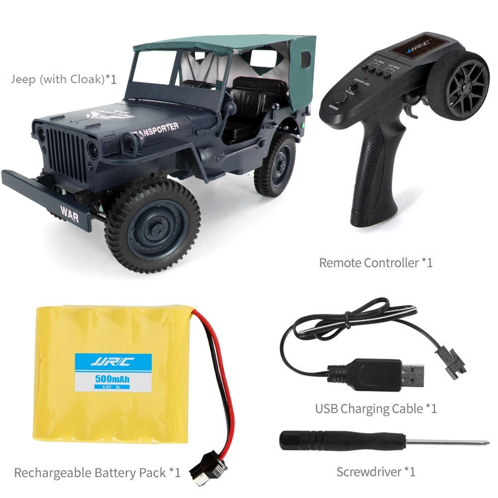 JJRC Q65 Transporter-6 2.4G 1:10 RC Car with Car Cloak RTR Navy Blue