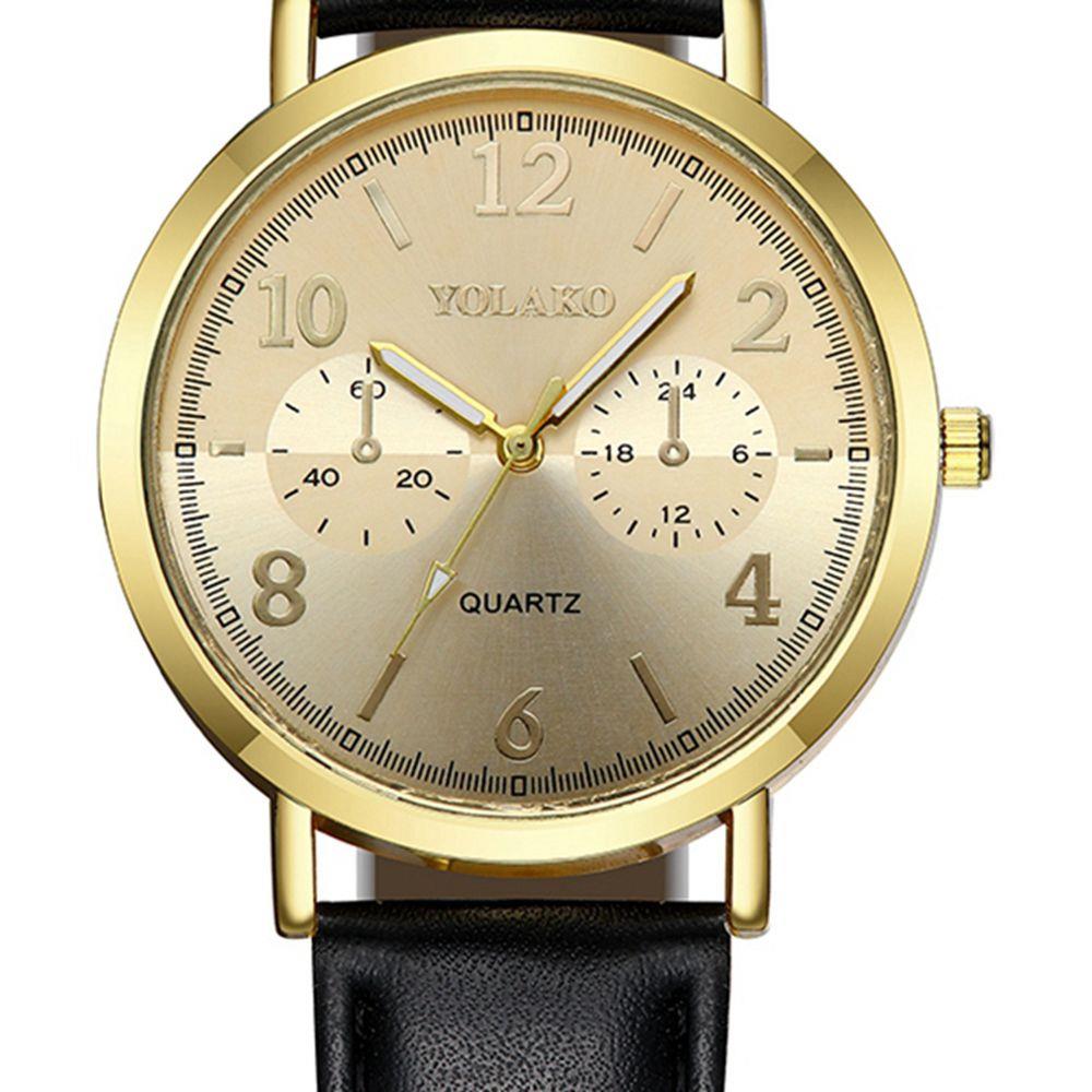 YOLAKO YK117 Casual Quartz Watch Gold Black