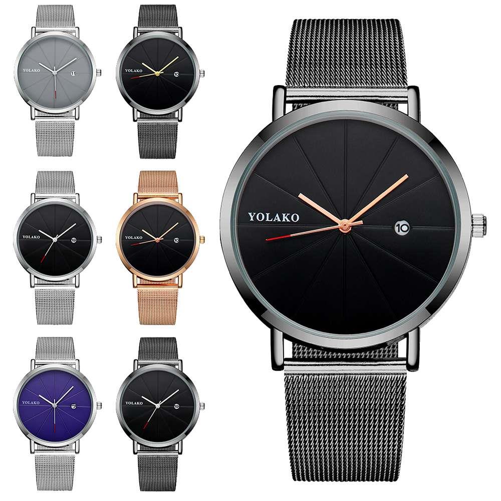 YOLAKO YK121G Casual Quartz Watch Black Rose Gold
