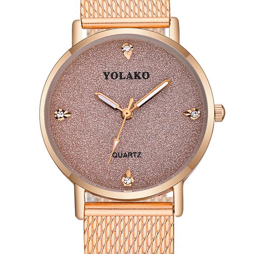 YOLAKO YK59 Women Quartz Watch Rose Gold Pink