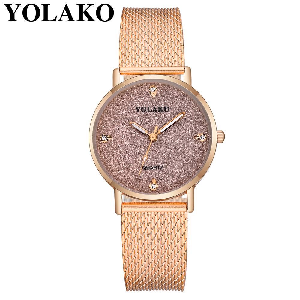 YOLAKO YK59 Women Quartz Watch Rose Gold Pink