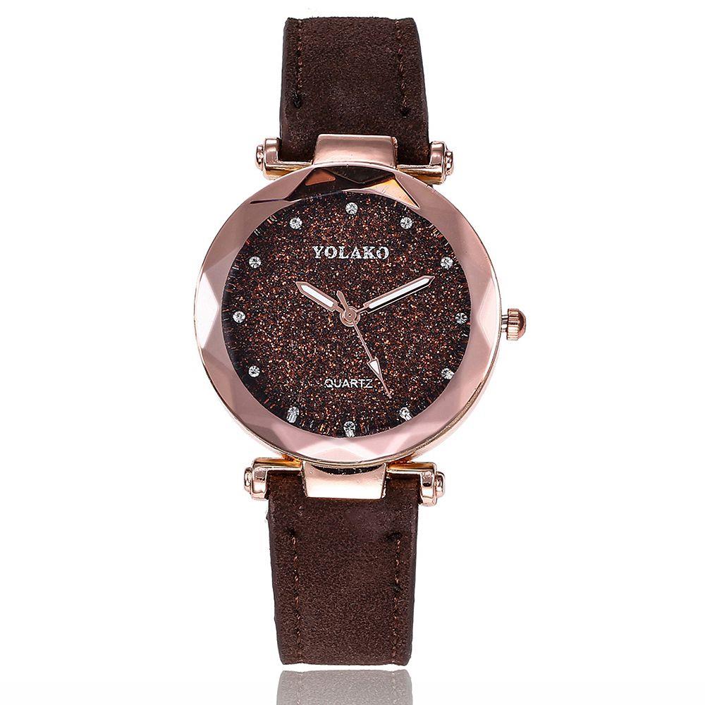 YOLAKO YL02 Women Casual Quartz Watch Coffee