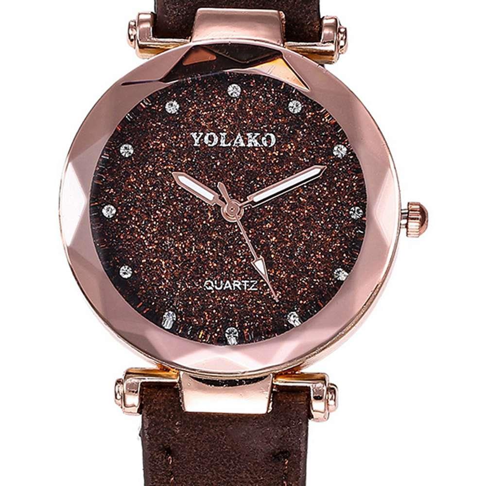YOLAKO YL02 Women Casual Quartz Watch Coffee