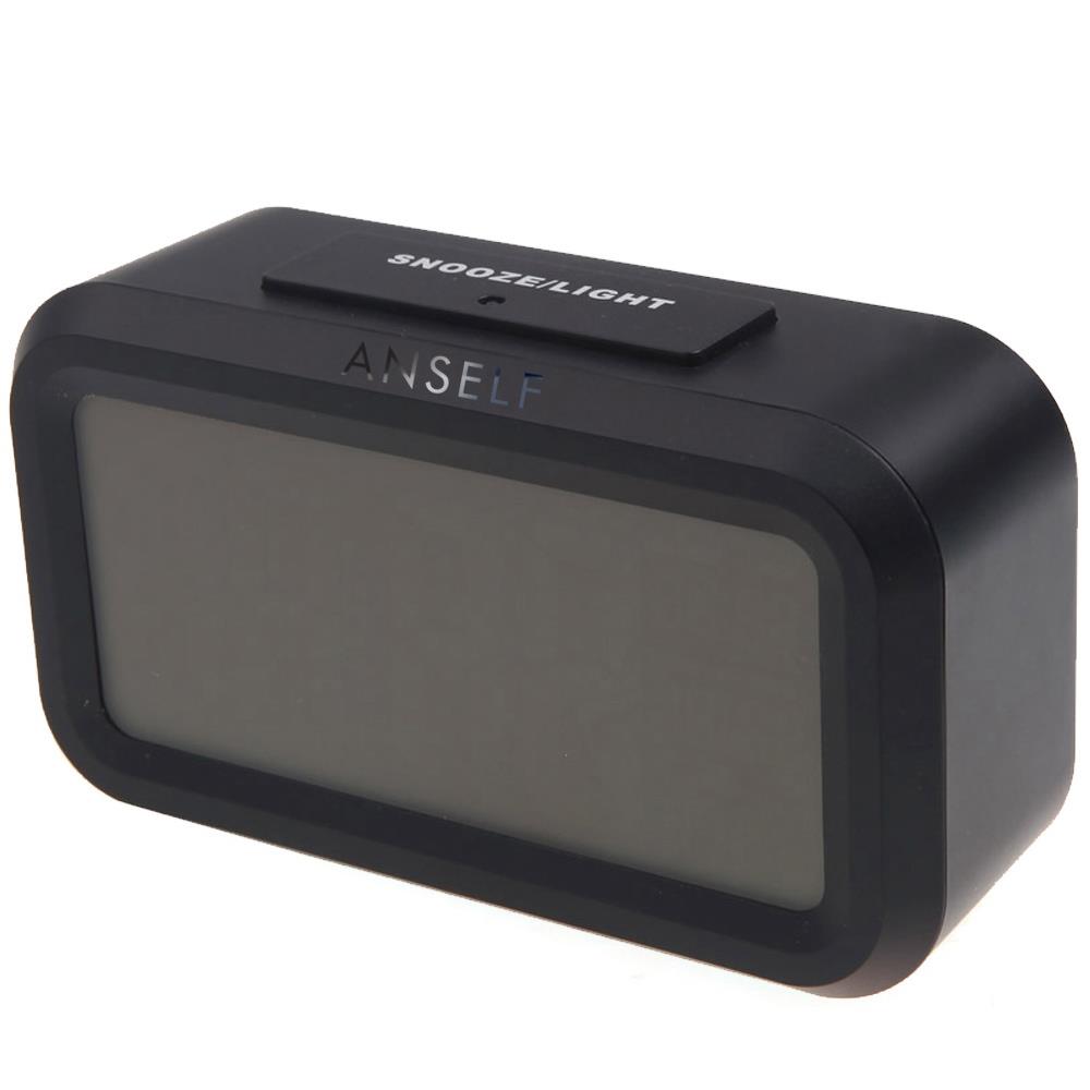 LED Electronic Photosensitive Clock Black