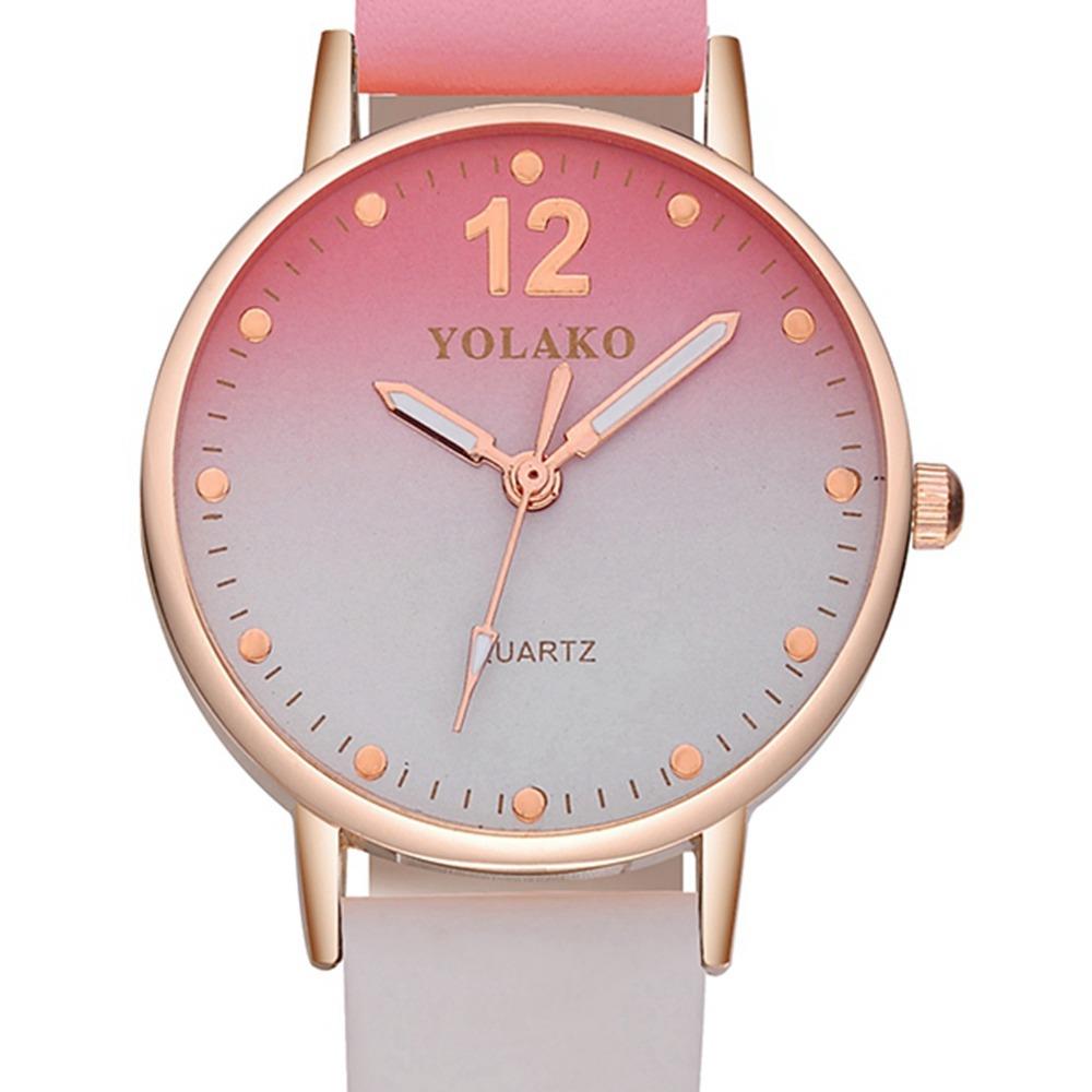 YOLAKO YK64 Women Quartz Watch Pink Grey