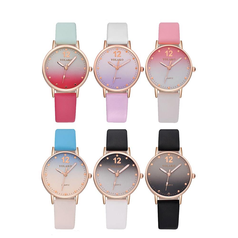 YOLAKO YK64 Women Quartz Watch Pink Grey