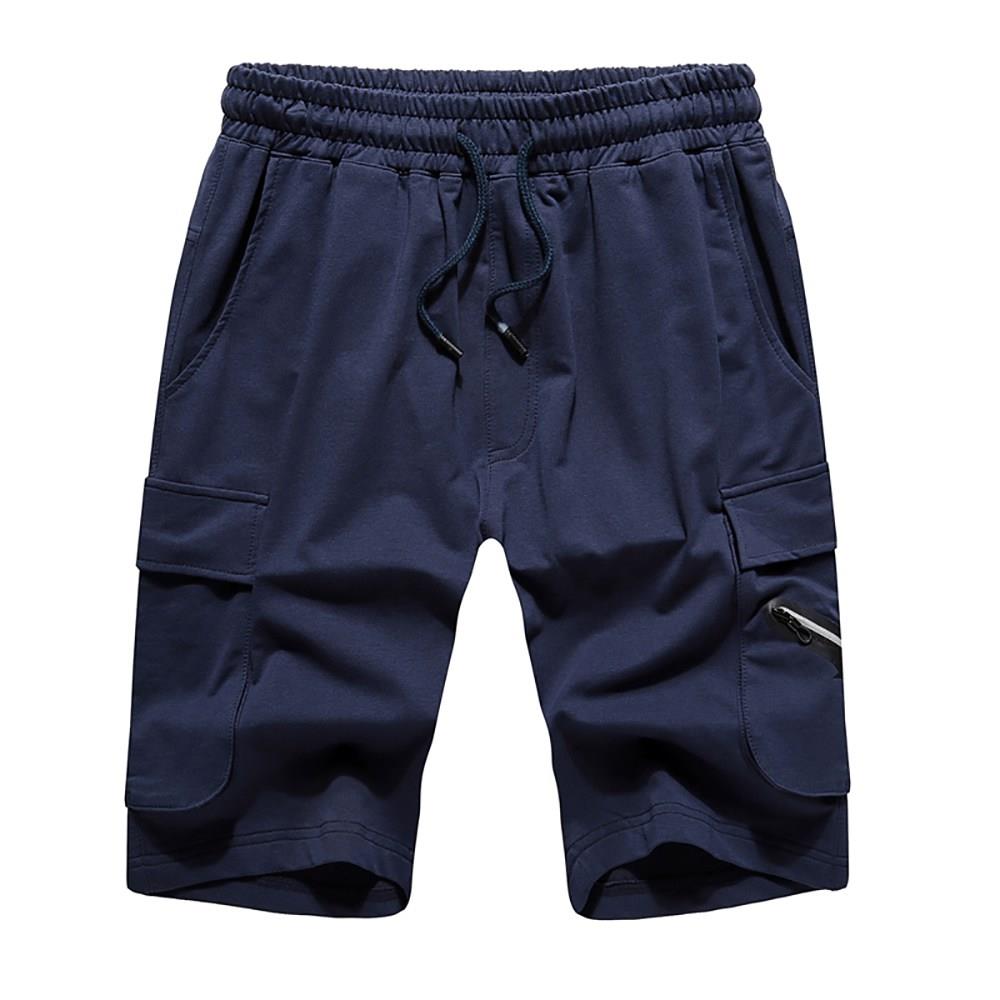 DK17 Men Casual Sports Tethers Fifth Pants Size M Blue