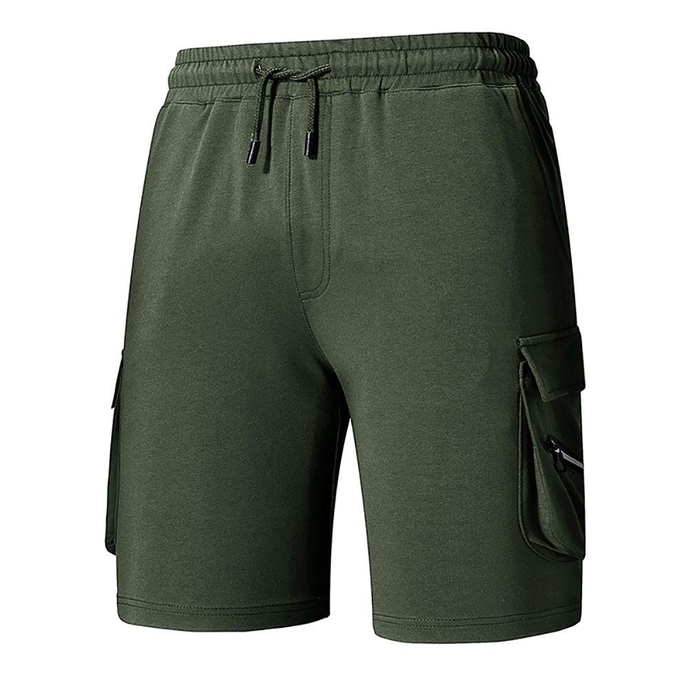 DK17 Men Casual Sports Tethers Fifth Pants Size M Green
