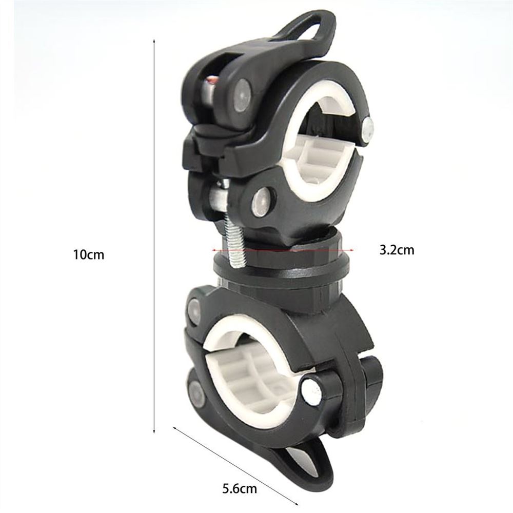Universal Bike Flashlight Mount Holder Black White