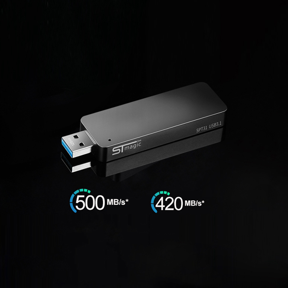 STmagic SPT31 256G Mini Portable M.2 SSD Gray