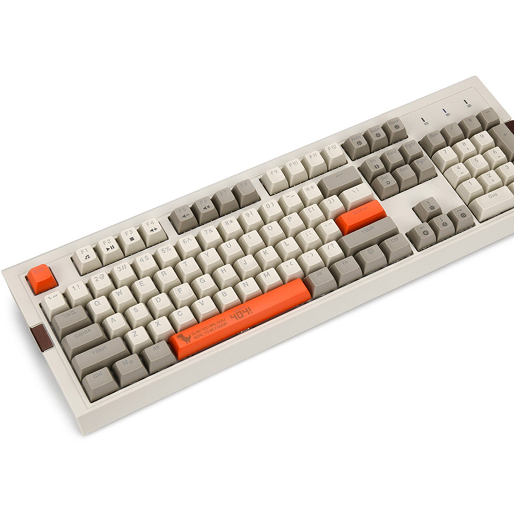 Ajazz AK510 Retro Wired Mechanical Keyboard Blue Switch Gray Orange
