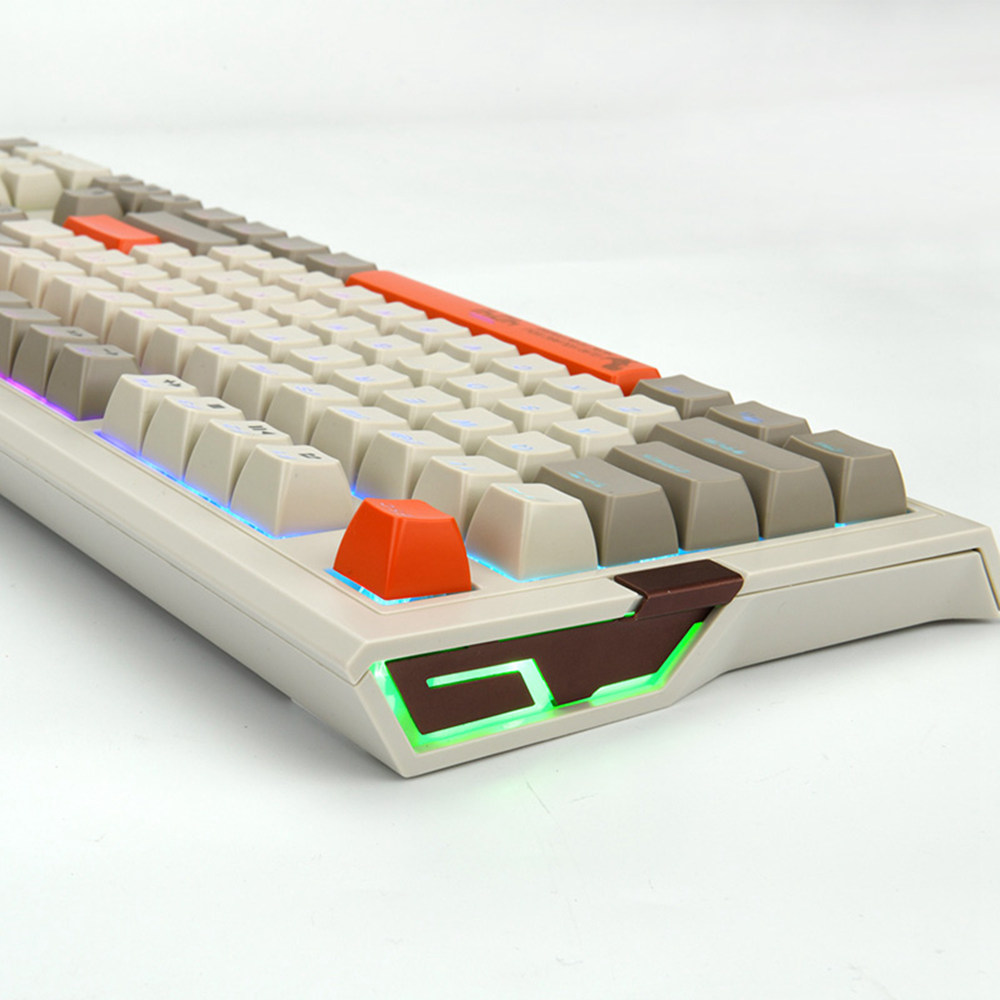 Ajazz AK510 Retro Wired Mechanical Keyboard Blue Switch Gray Orange