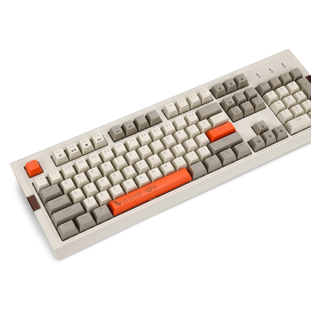 Ajazz AK510 Retro Wired Mechanical Keyboard Brown Switch Gray Orange