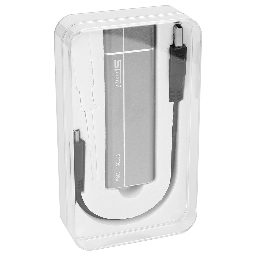 STmagic SPT30 128G Mini Portable M.2 SSD Gray